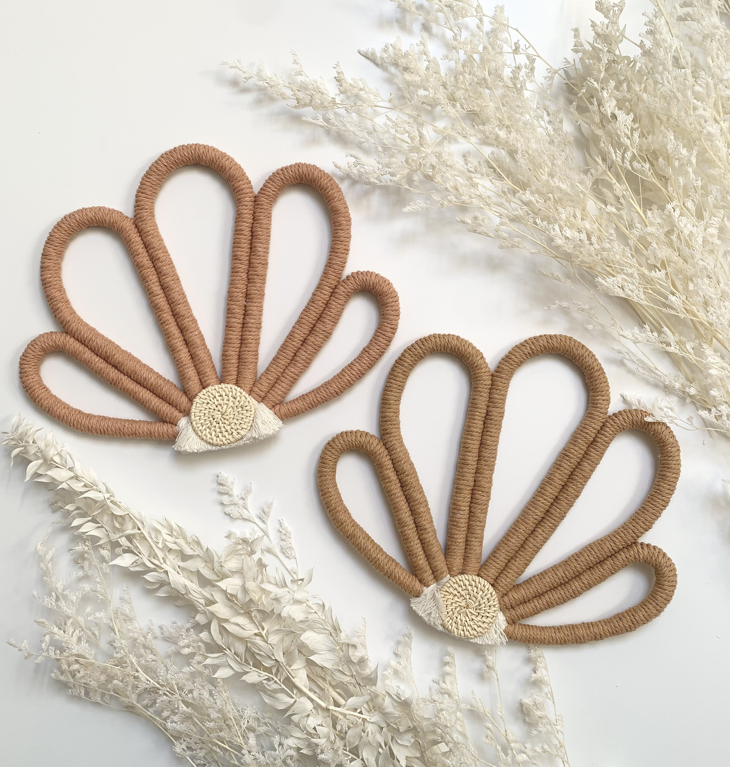 Macrame Sea Shell Terracotta Rattan Boho Home Decor - Etsy UK