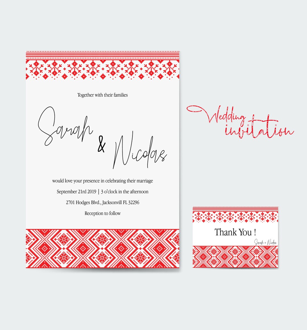 Traditional Wedding Invitation Printable, Digital File - Etsy