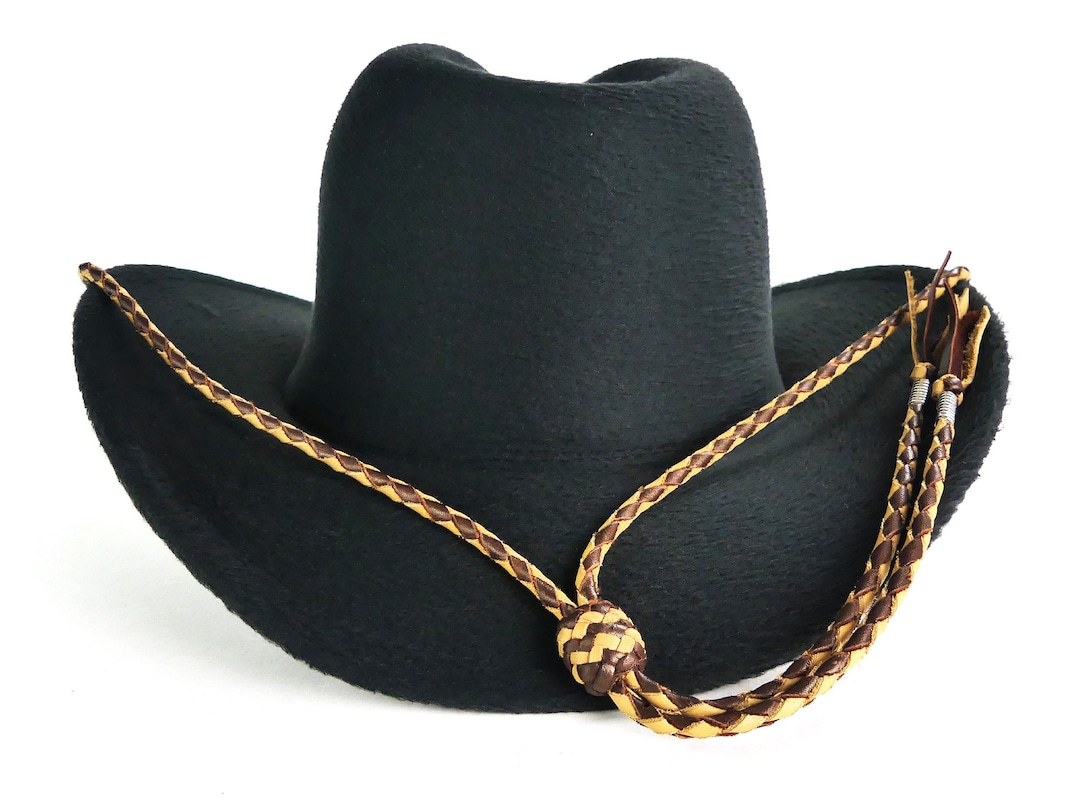 Custom Leather Stampede Strings Cowboy Hat Leather Chin - Etsy