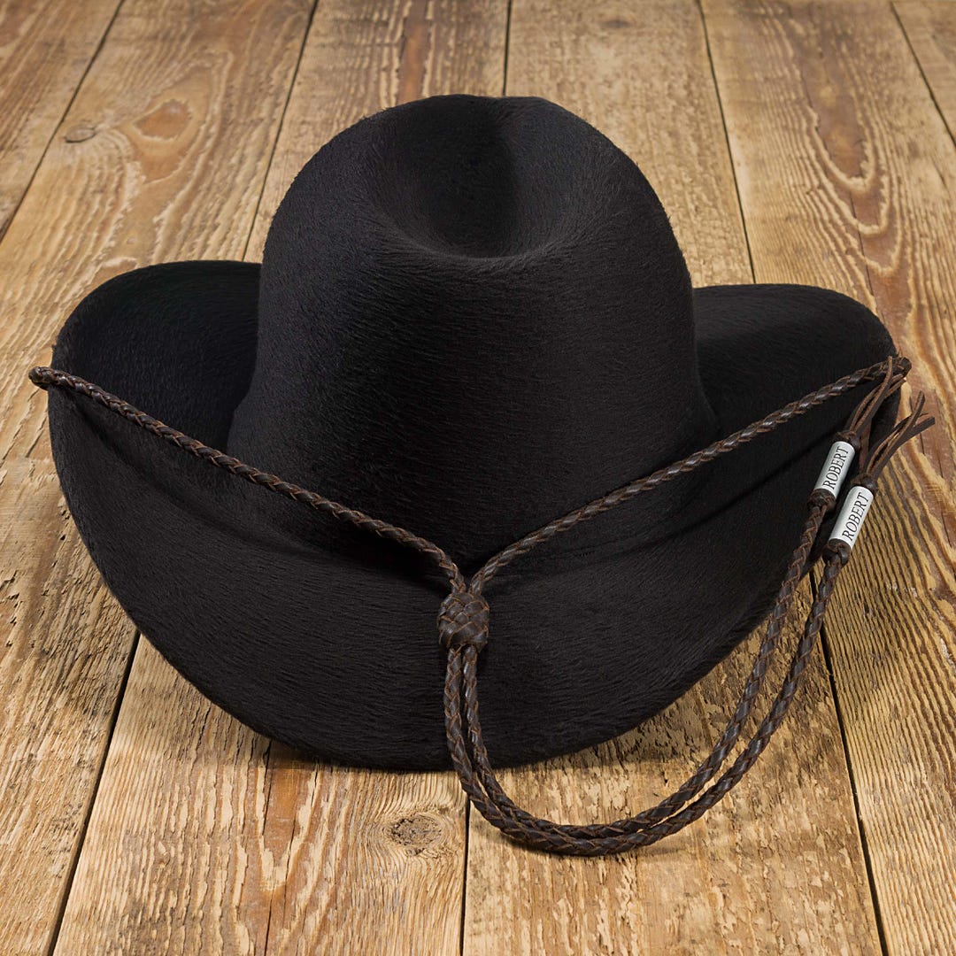 Handmade Braided Leather Stampede String: Cowboy Hat Chin Strap ...