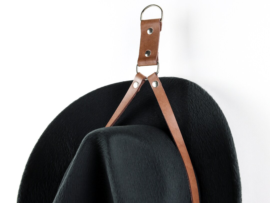 Leather Hat Rack, Hat Hanger for Wall, Hat Holder, - Etsy