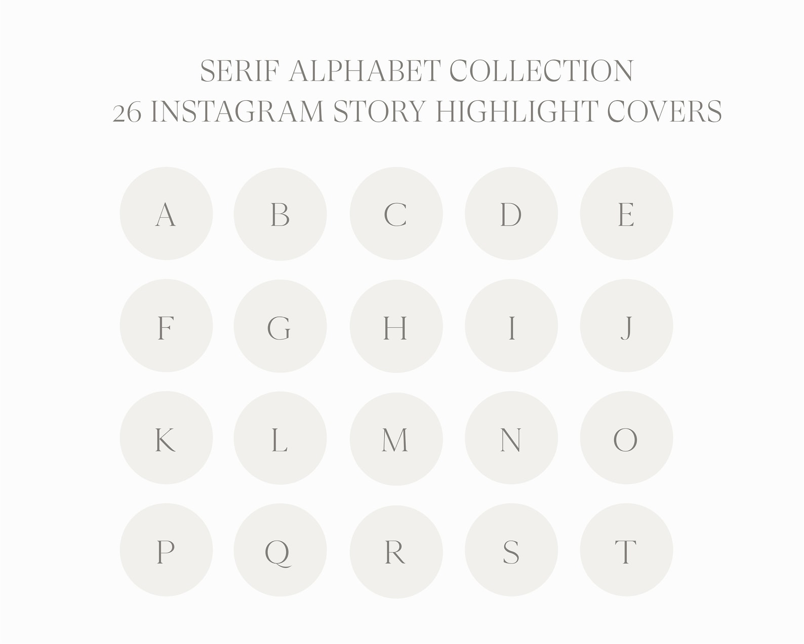 26 Alphabet Instagram Stories Highlight Covers, Photographer Icons ...
