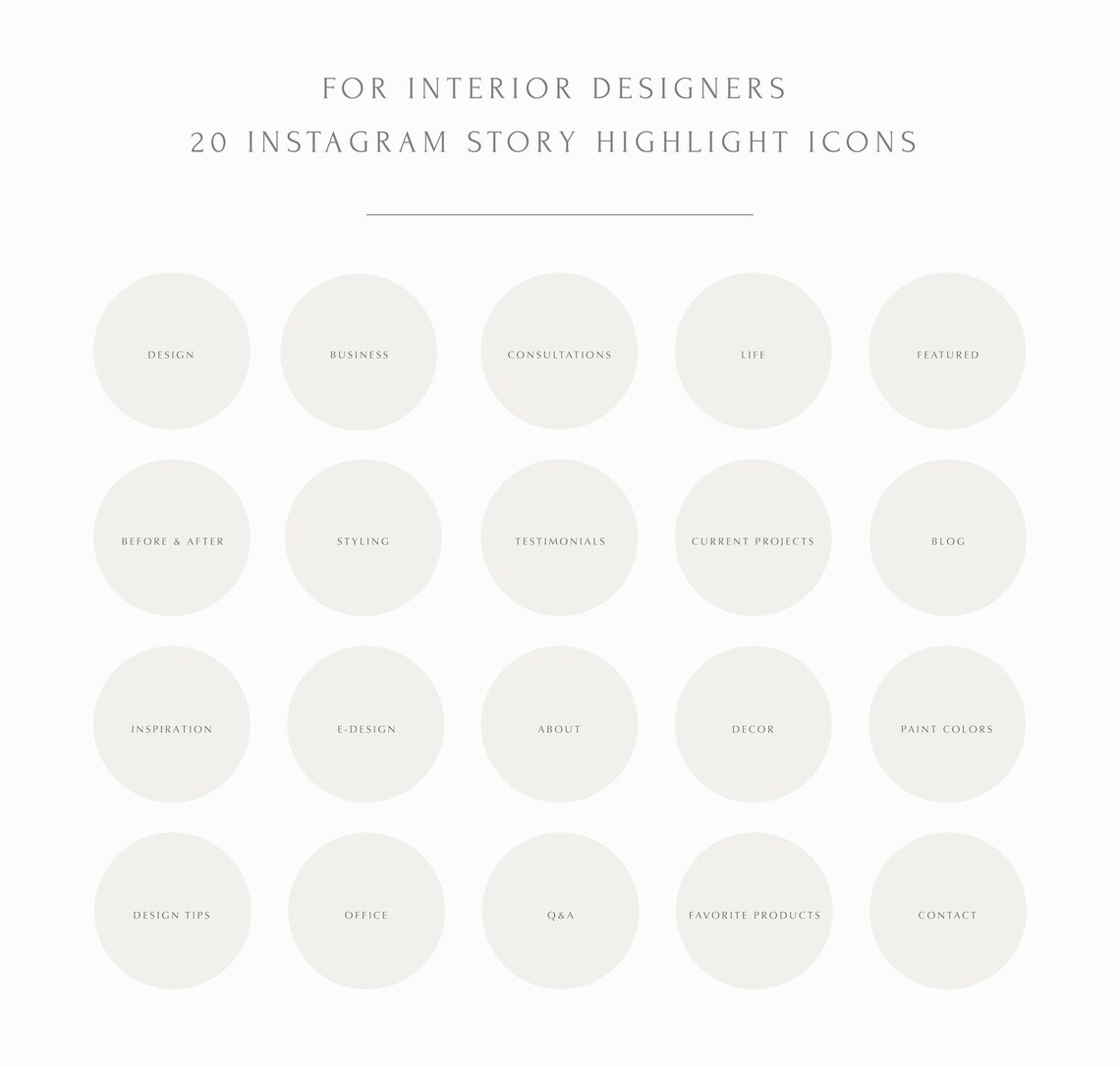 20 Instagram Story Highlight Icon Covers Icon Covers for | Etsy