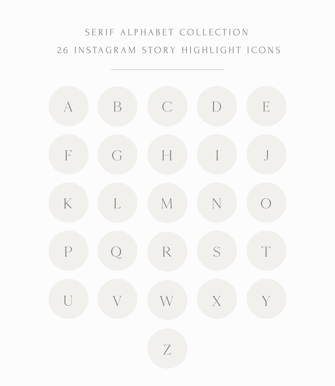 26 Alphabet Instagram Stories Highlight Covers Photographer | Etsy