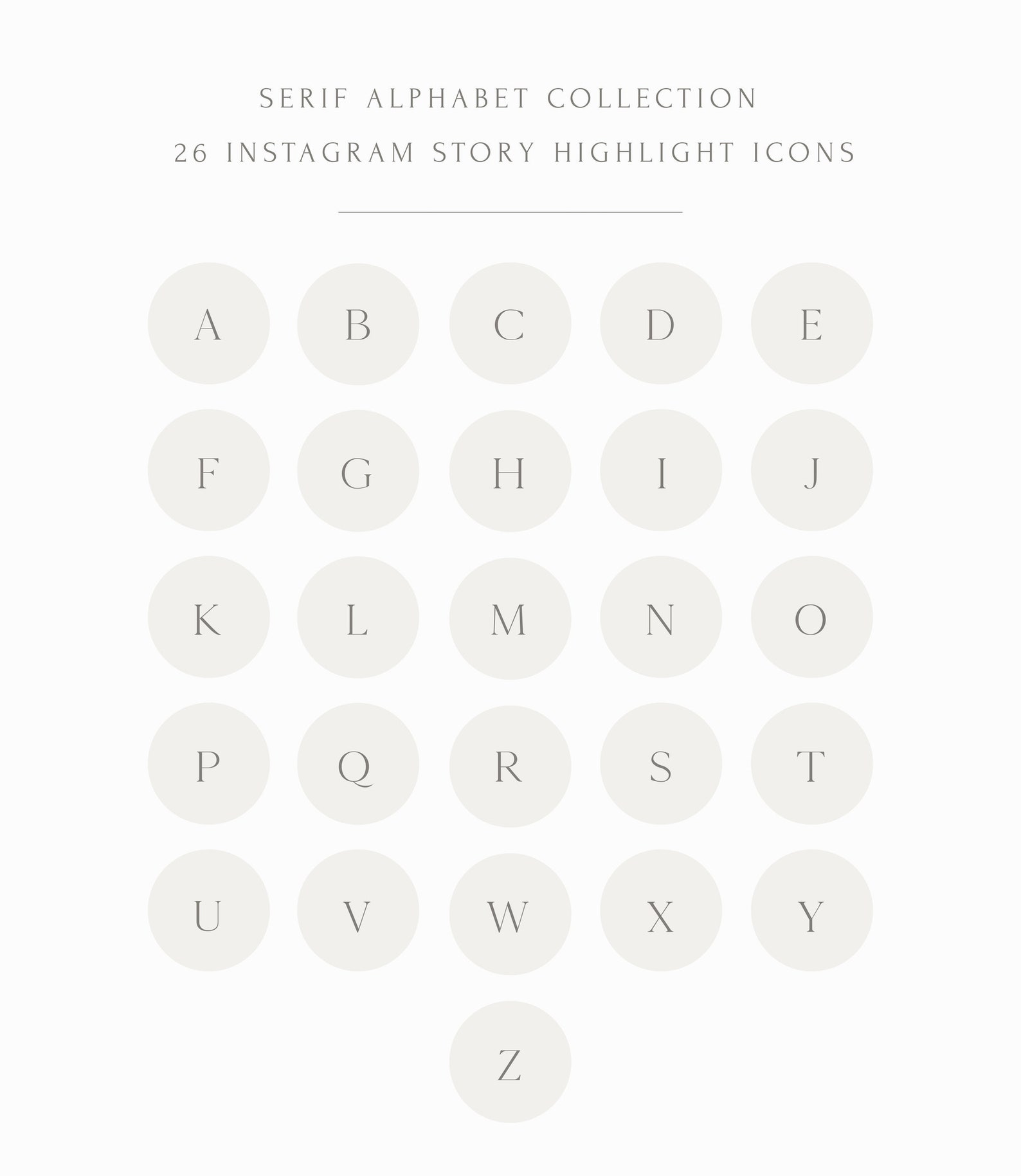 26 Alphabet Instagram Stories Highlight Covers Photographer | Etsy