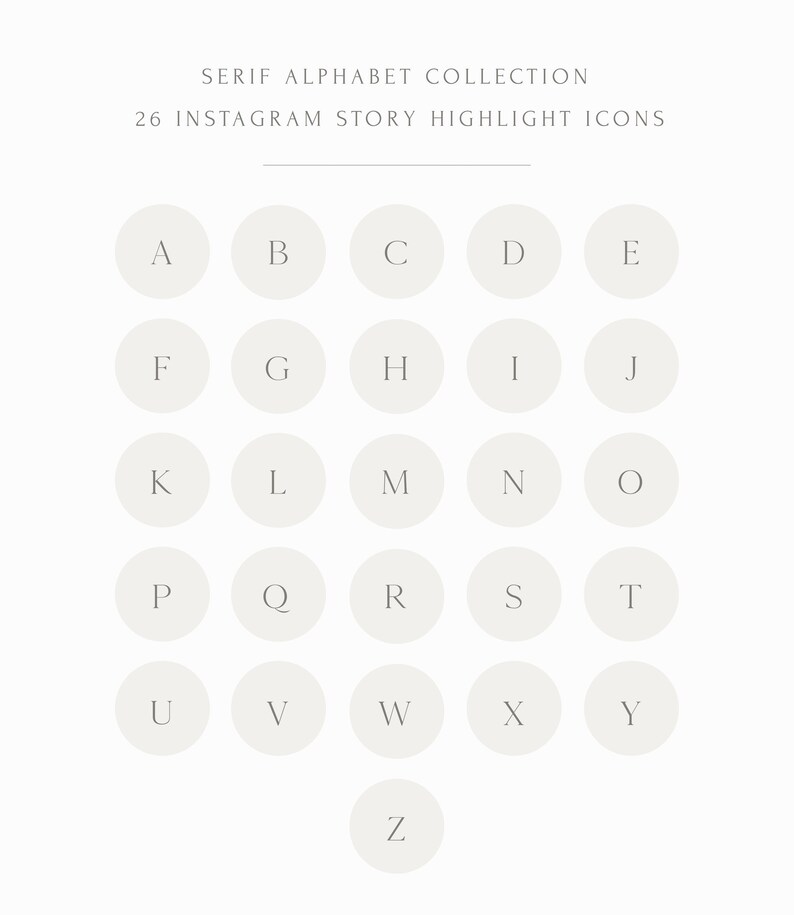 26 Alphabet Instagram Stories Highlight Covers Photographer | Etsy