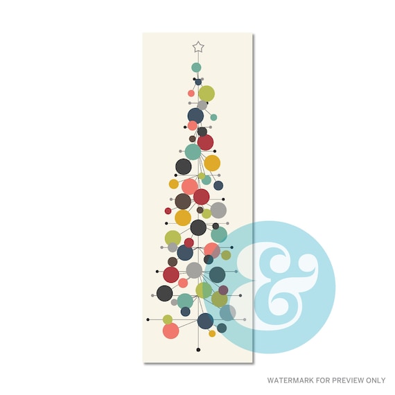 Mid Century Modern Christmas Tree Digital Download | Etsy