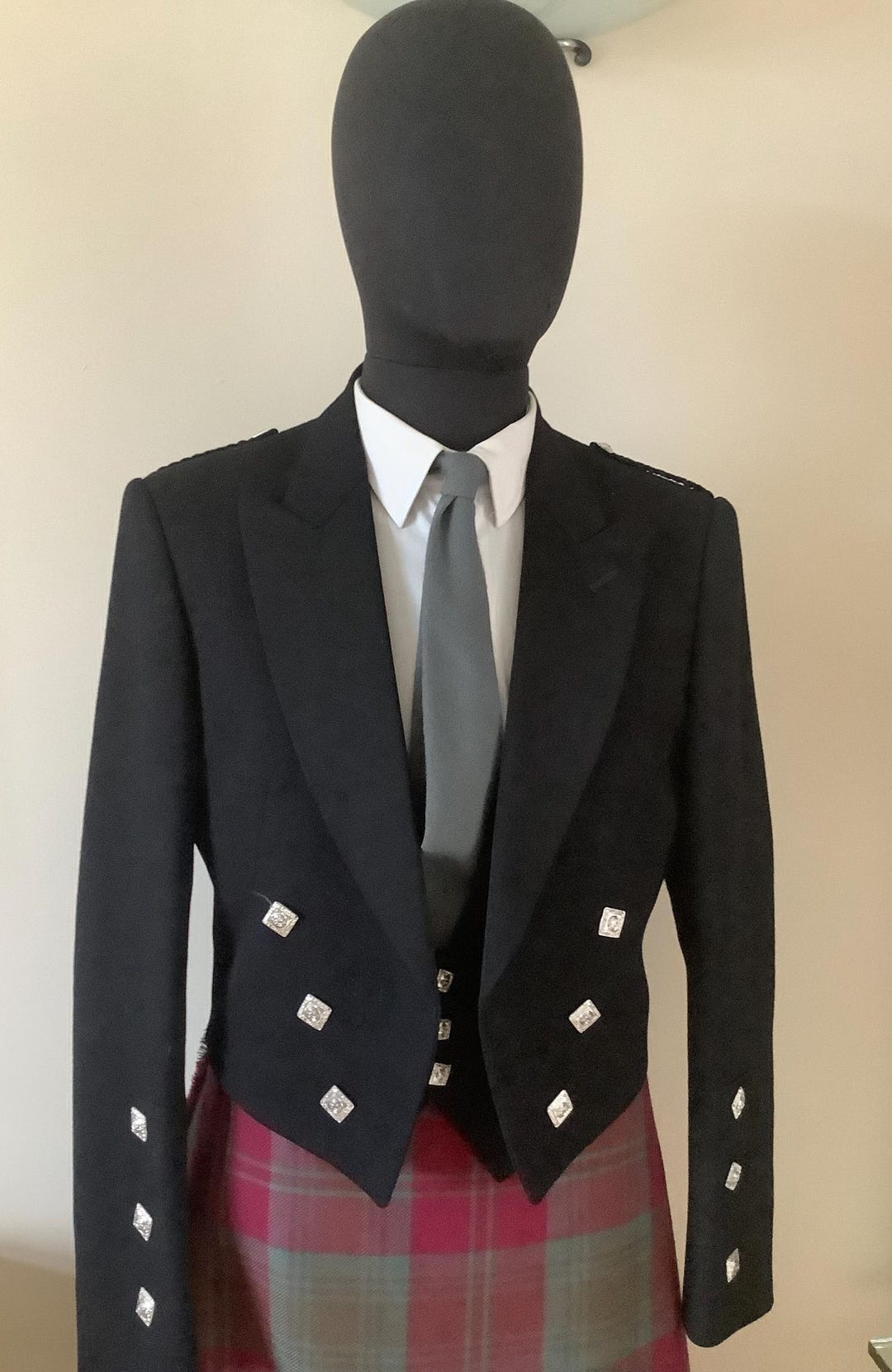 Vintage Mens Scottish Kilt Jacket and Waistcoat, Prince Charlie Style ...