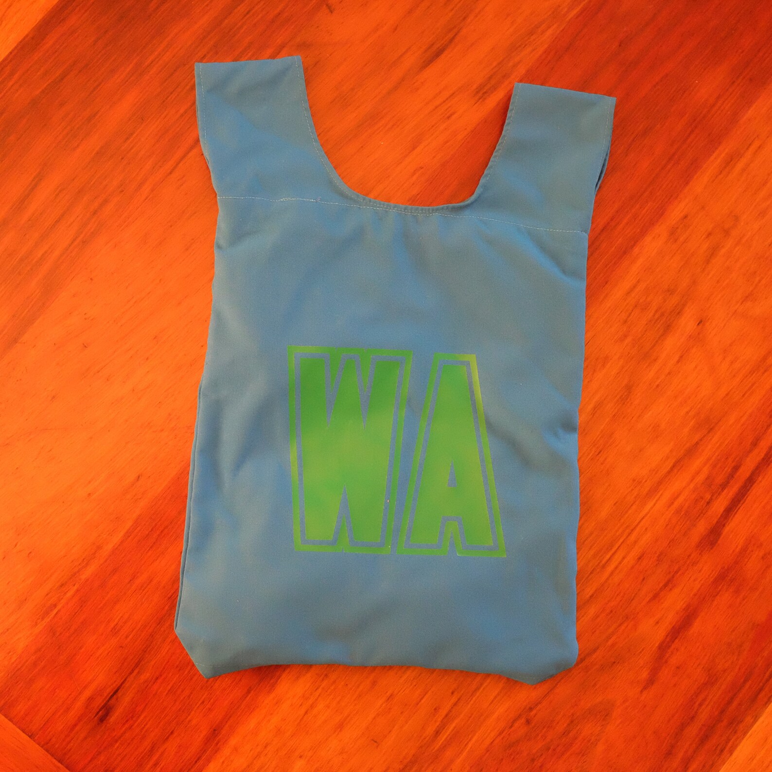 Blue Netball Bib Bag With Green Lettering Reversible - Etsy
