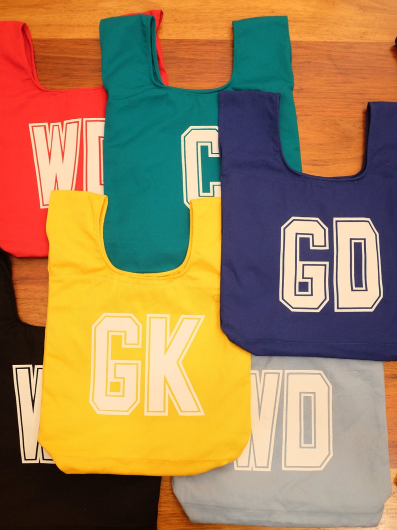 Red Netball Bib Bag Reversible Unique Netball Team Gift, Gift for Mum ...