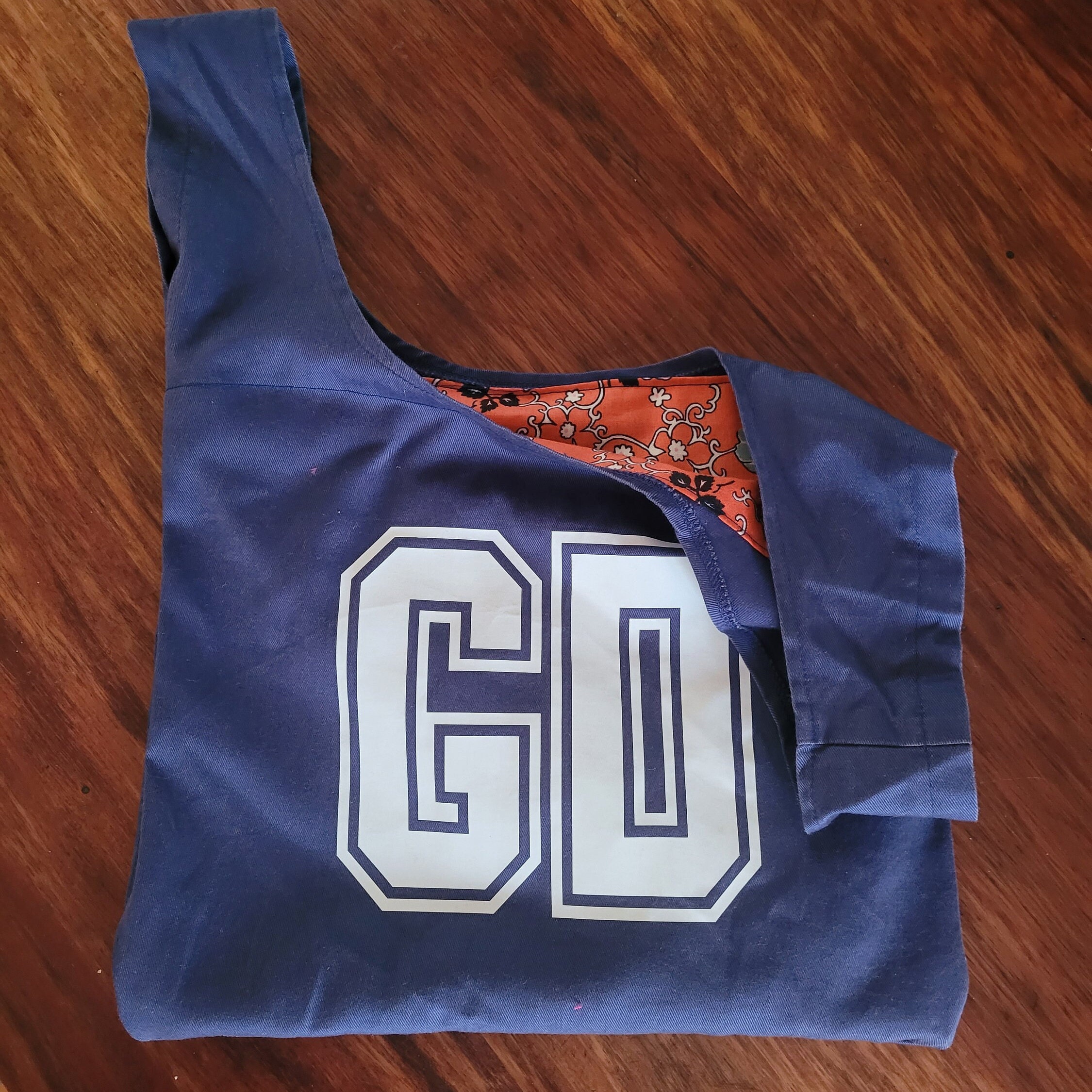 Navy Blue Netball Bib Bag Reversible Unique Gift Netball Player or ...