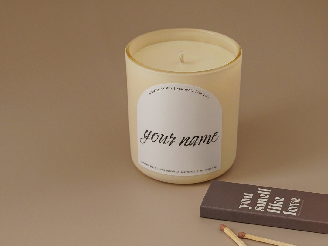 Personalized Name Candle 8oz Custom Text Private Label Soy Wax ...