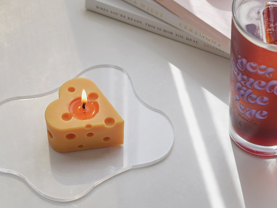 Heart Cheese Candle Cheese Lover Gift for Her Wine Lover Fun Cute Gift ...