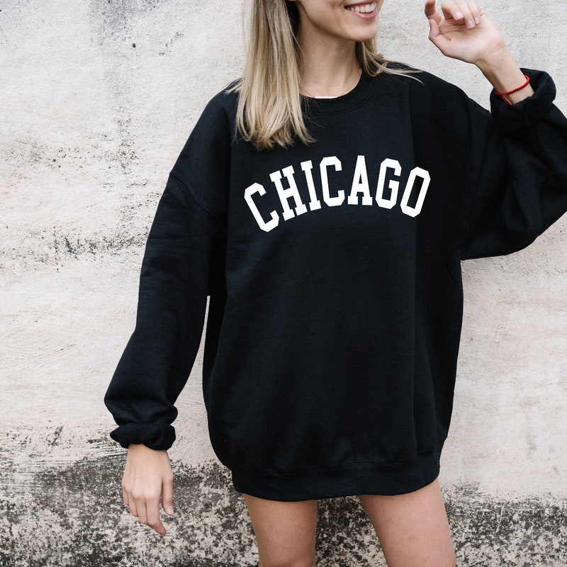 White Chicago Sweater - Etsy UK