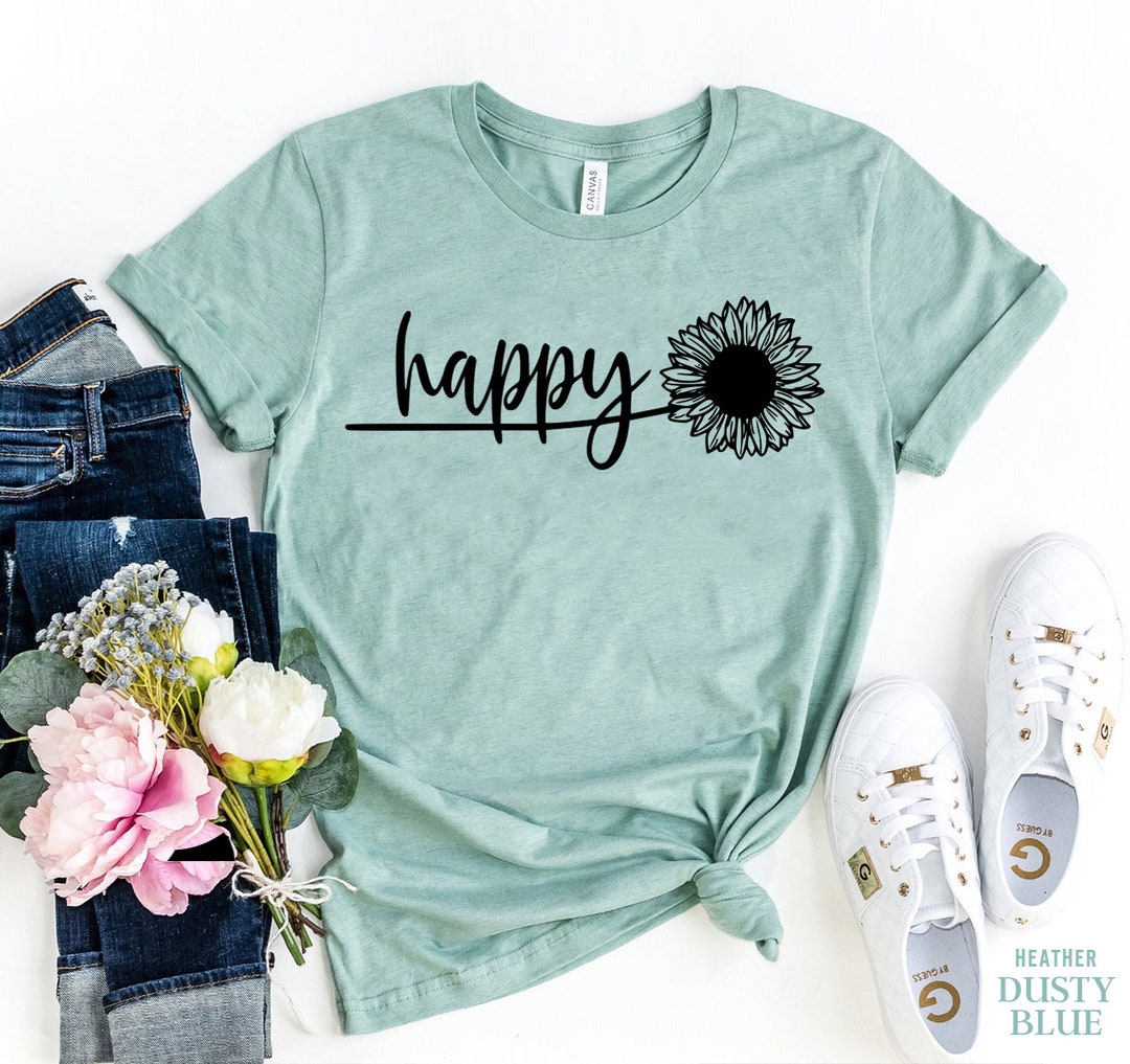 Happy Shirt, Be Happy, Choose Happy Shirt, Positive Tee, Happy Funny ...