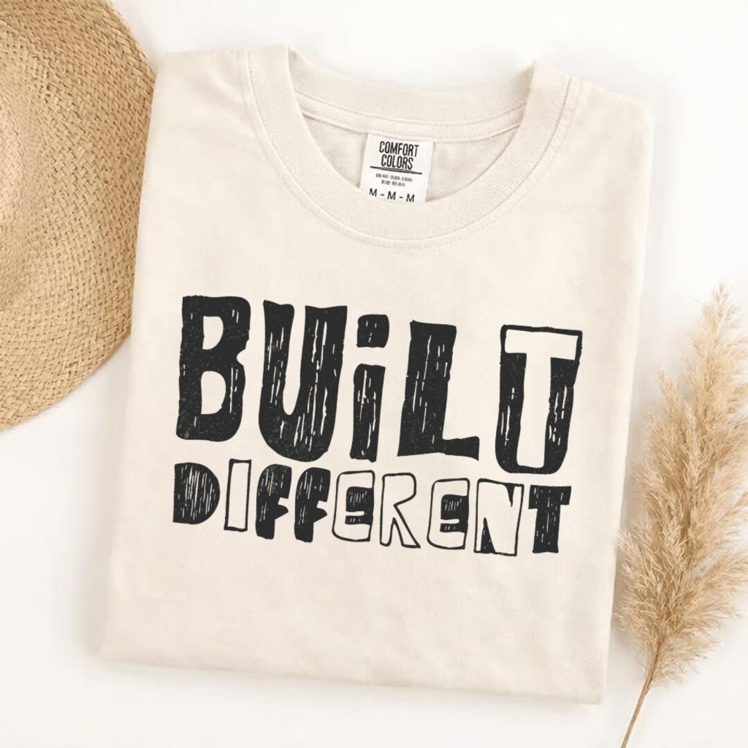 Comfort Colors Built Different T-shirt, Motivational Gym Tee, Sarcastic ...