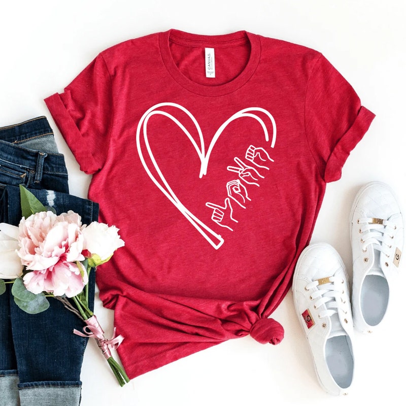 Valentine Shirts Asl - Etsy UK
