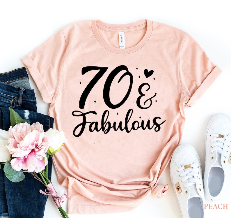 70th Birthday Tshirt 70 and Fabulous 70th Party 70th | Etsy 70th Birthday Tshirt 70 and Fabulous 70th Party 70th | Etsy