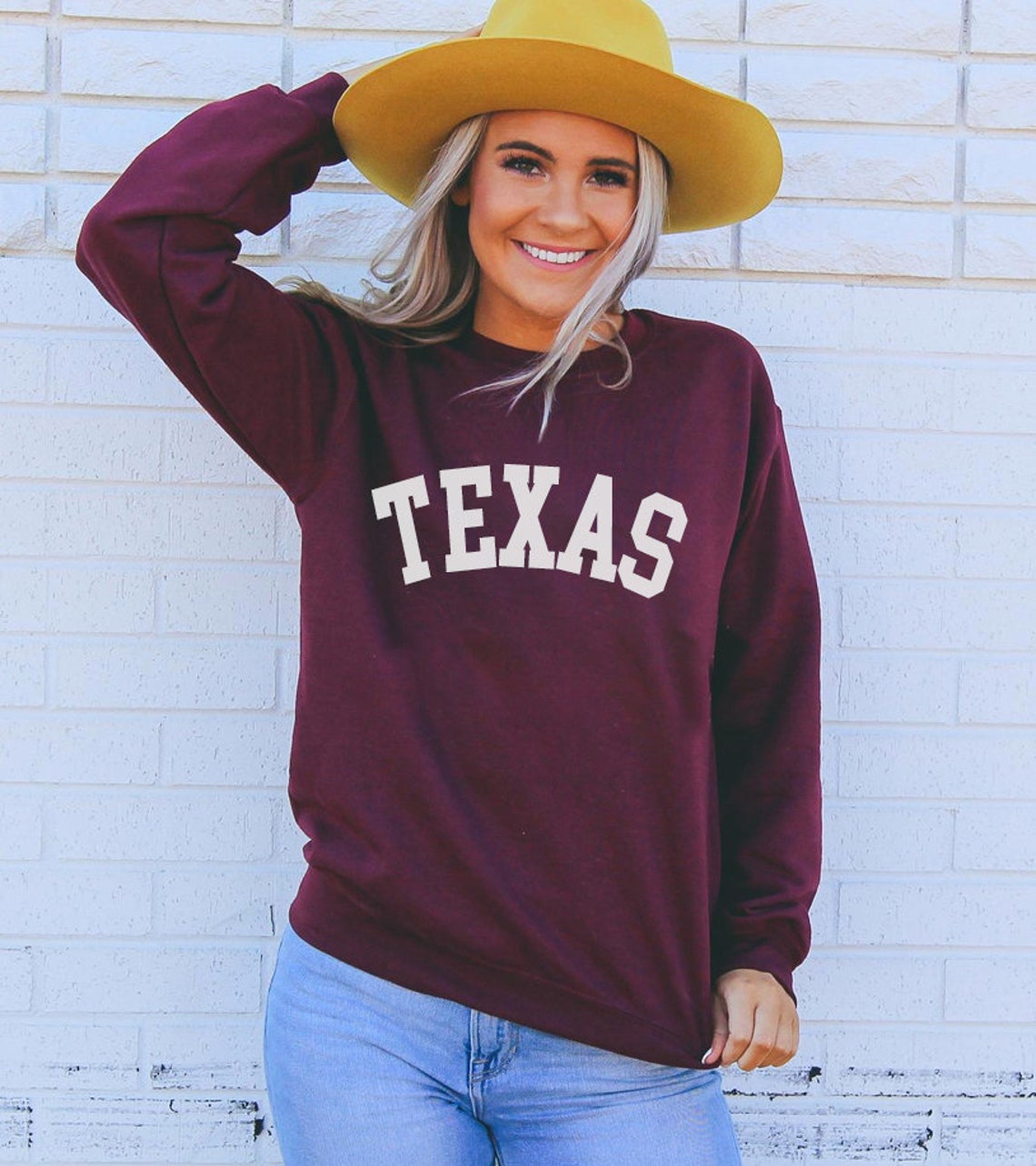 Texas Sweatshirt Texas Sweater State Sweatshirt Traveling | Etsy