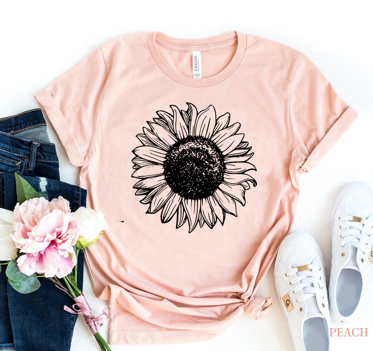 Sunflower Shirt, Spring Shirt, Fall Shirts, Graphic Tees, Fall Weather ...