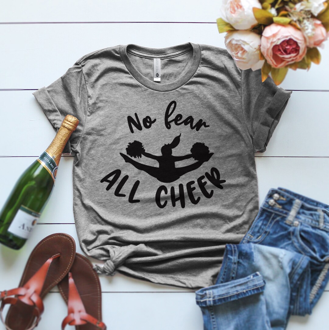 No Fear All Cheer T Shirt, Cheer Leading Mom T-shirt, Cheer T-shirt ...