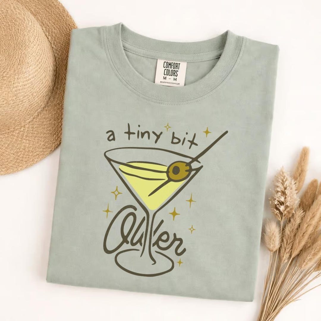 Comfort Colors a Tiny Bit Quitter Martini Shirt, Funny Bachelorette ...