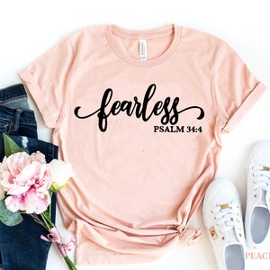 Fearless T-shirt, Christian Shirt, Religious Shirt, Religious Graphic ...
