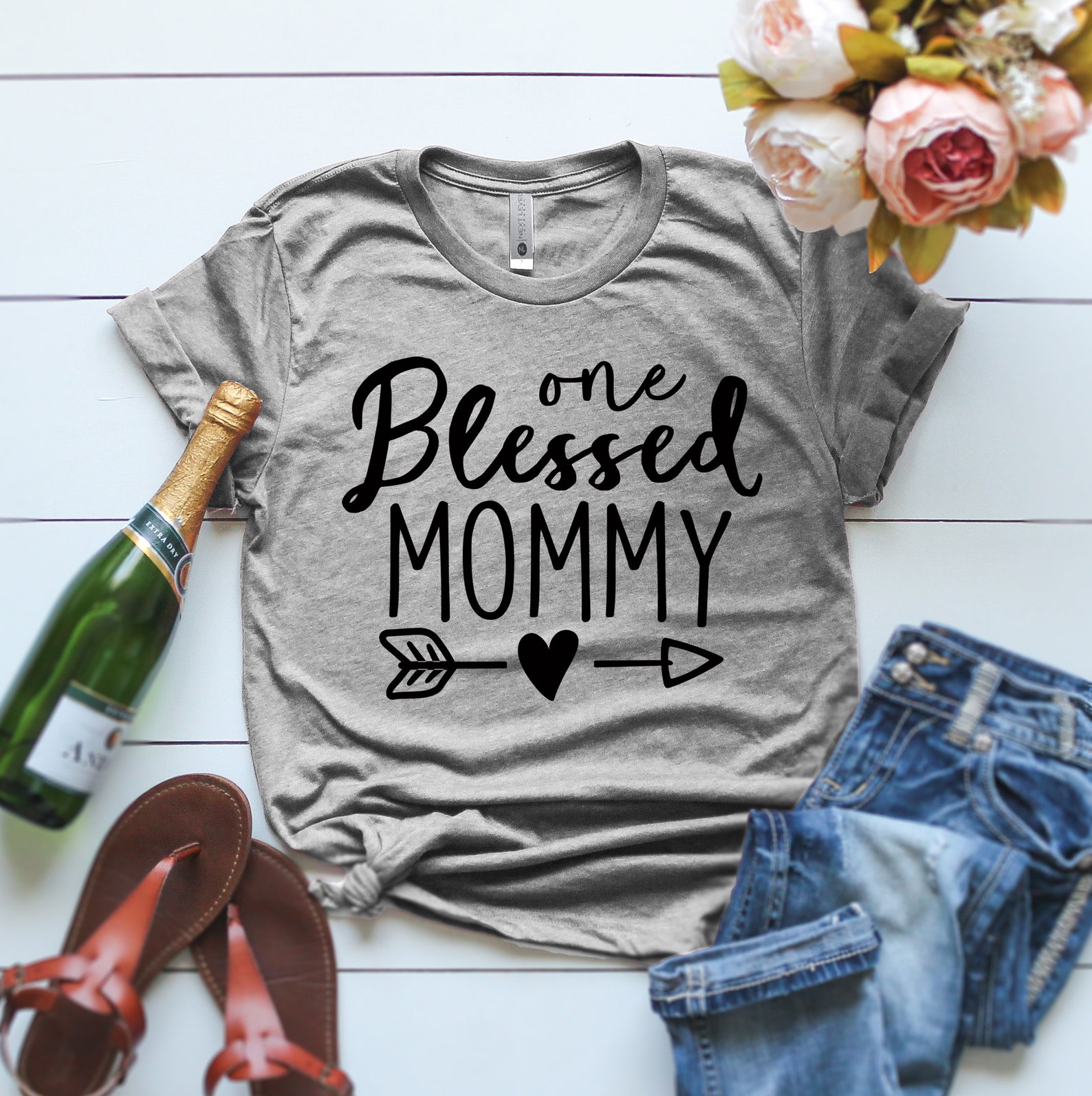 One Blessed Mommy Shirt One Blessed Mama Mothers Day Shirt Shirt for ...