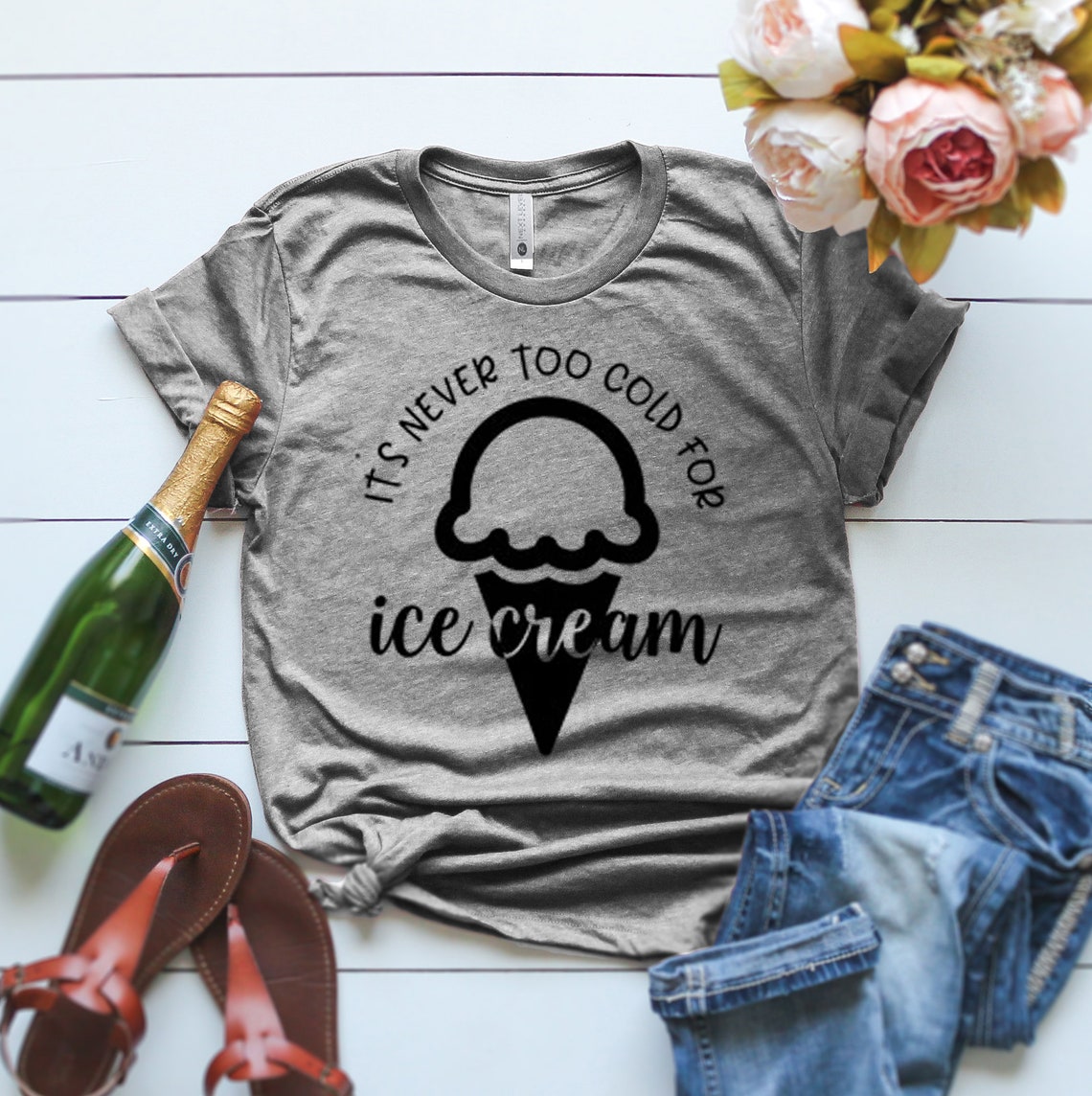 Its Never Too Cold for Ice Cream Sweatshirt Never Cold for - Etsy