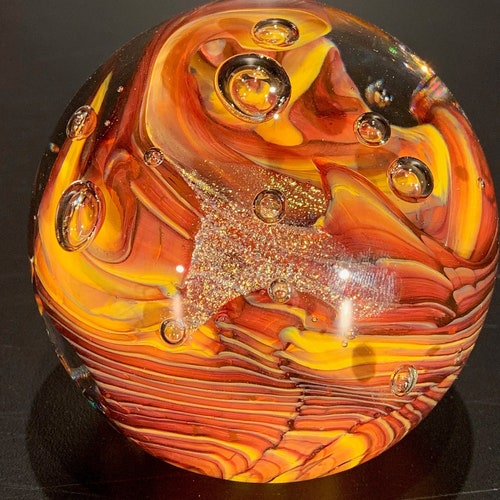 Handblown Glass Paperweights - Etsy