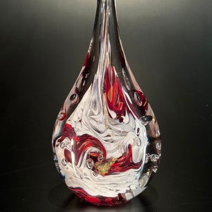 Clouds Rest Coral Red TD / Handblown Glass Paperweights - Etsy