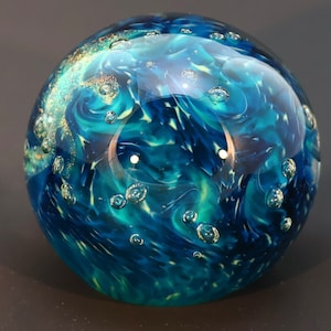 Ocean Tides-rd / Handblown Glass Paperweights - Etsy