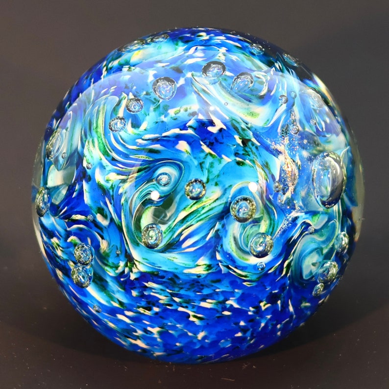 Arctic Waves-rd / Handblown Glass Paperweights - Etsy