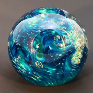 Ocean Tides-rd / Handblown Glass Paperweights - Etsy