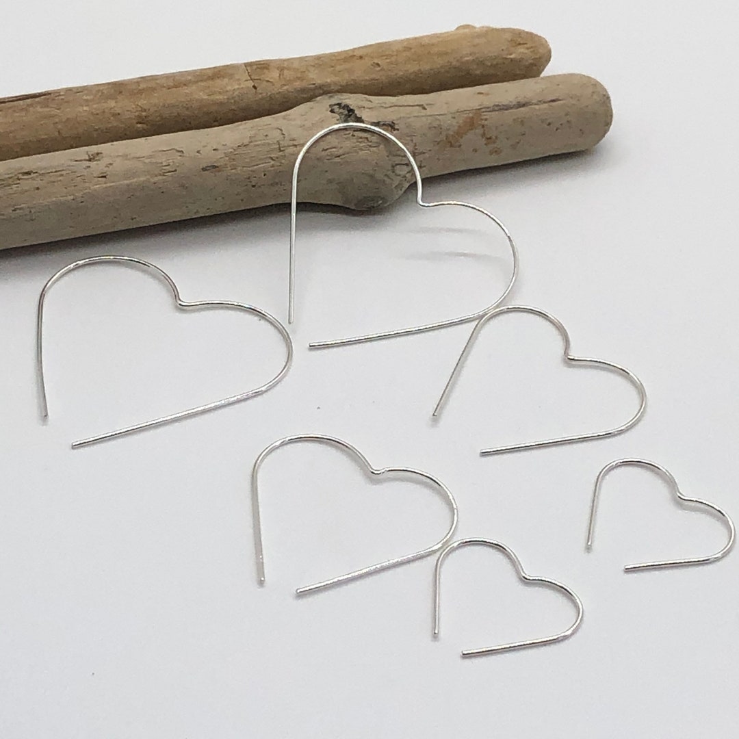 Juego de pendientes de aro Triple Heart - Regalo de San Valentín - Etsy ...