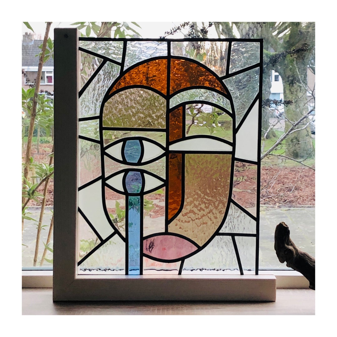 Stained Glass, Face, Modern Art - Etsy