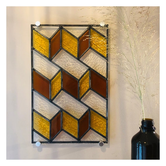 Stained Glass Window, vibe Big, Modern, Yellow - Etsy