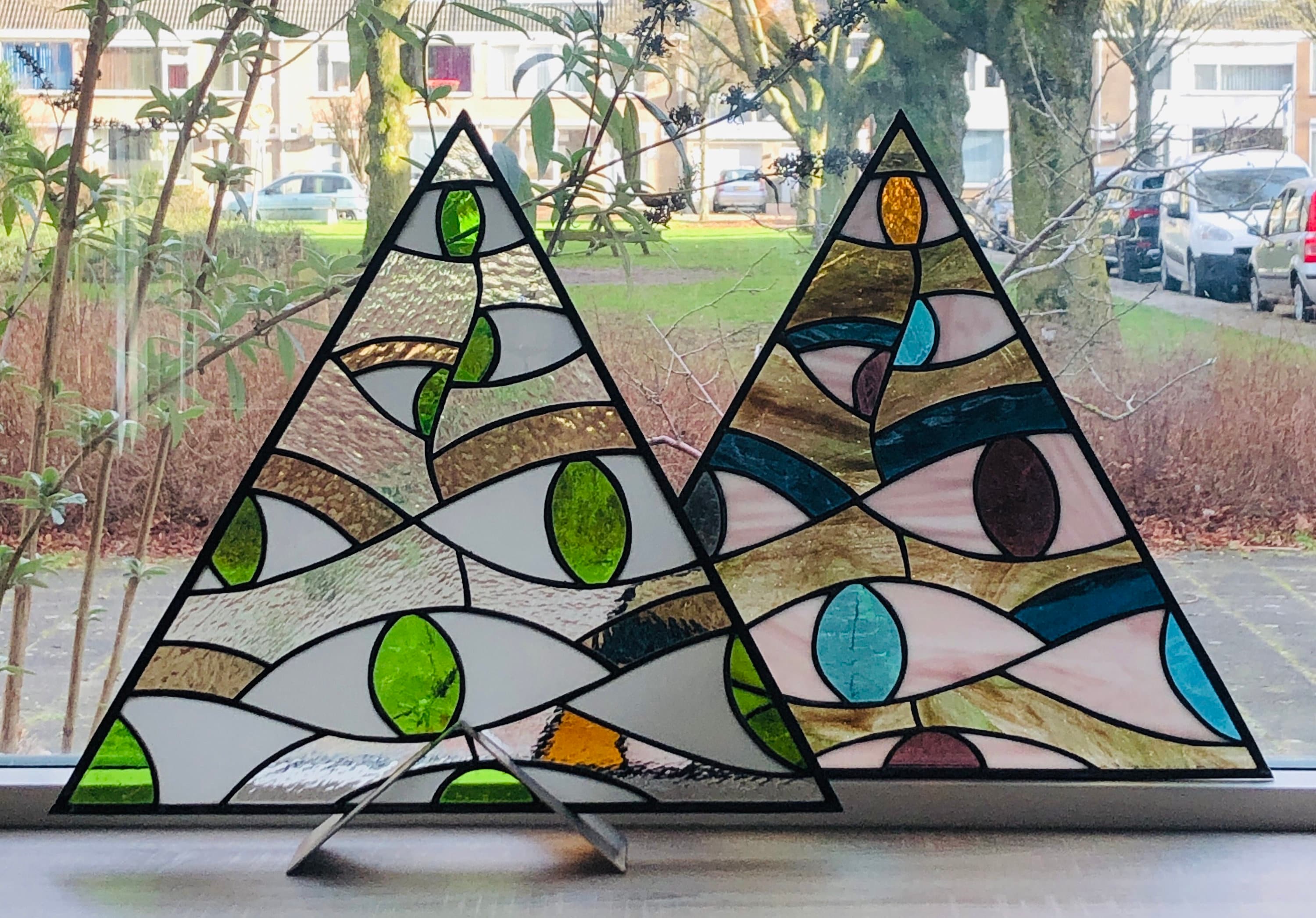Stained Glass Window, Triangle, Eyes, on Order! - Etsy