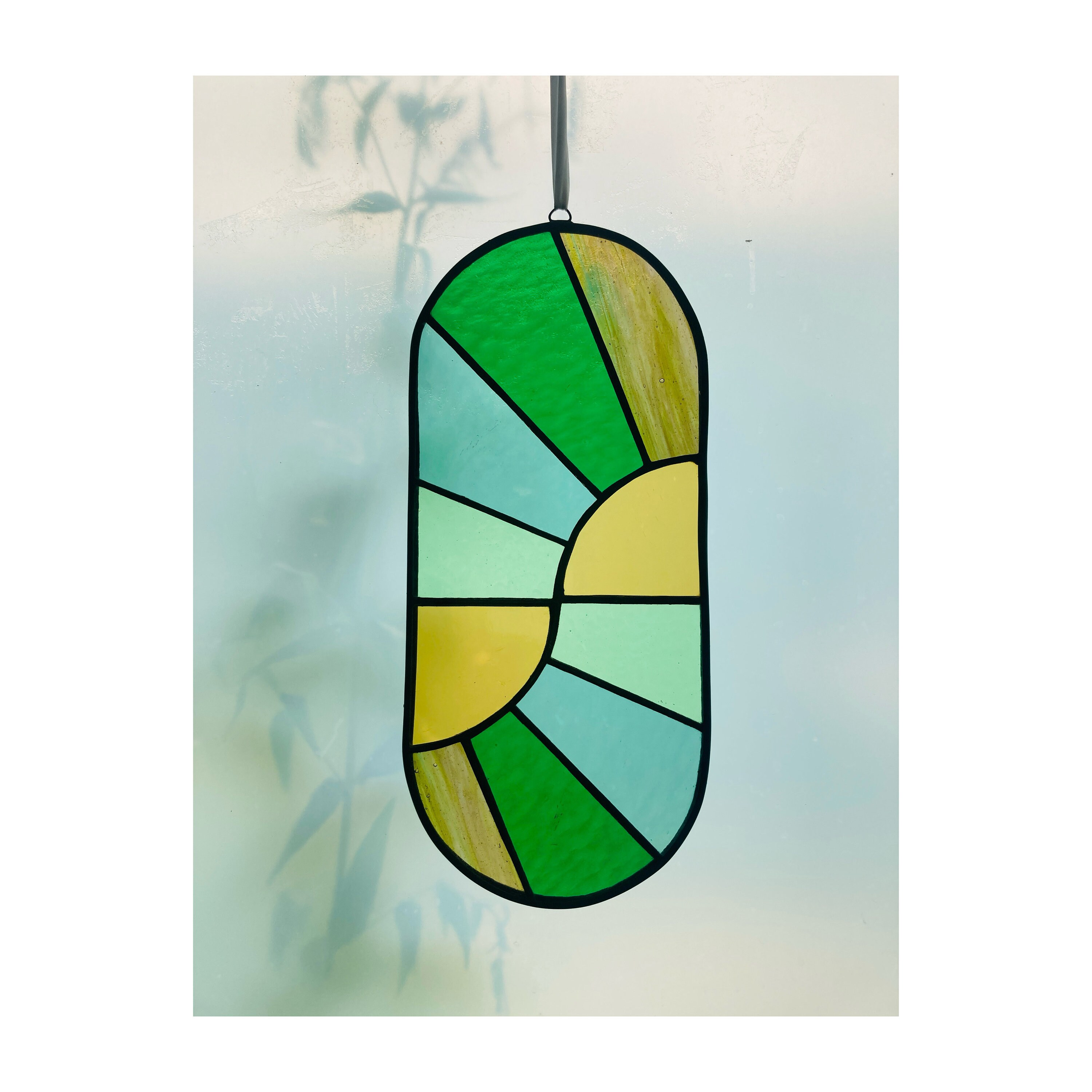 Stained Glass, Suncatcher, Green, "nature" - Etsy