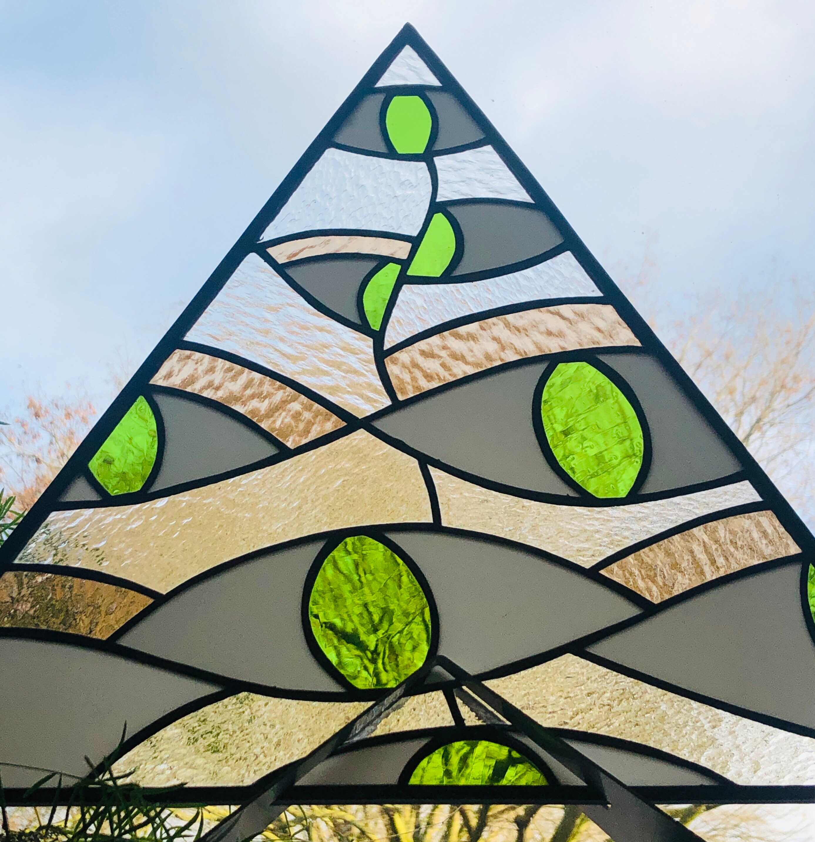 Stained Glass Window, Triangle, Eyes, on Order - Etsy