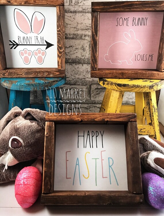 Easter and Spring Rae Dunn Inspired Rustic Farmhouse Wooden | Etsy