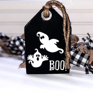 Boo Ghost Sign Halloween Wood Tag Home Decor Rustic - Etsy