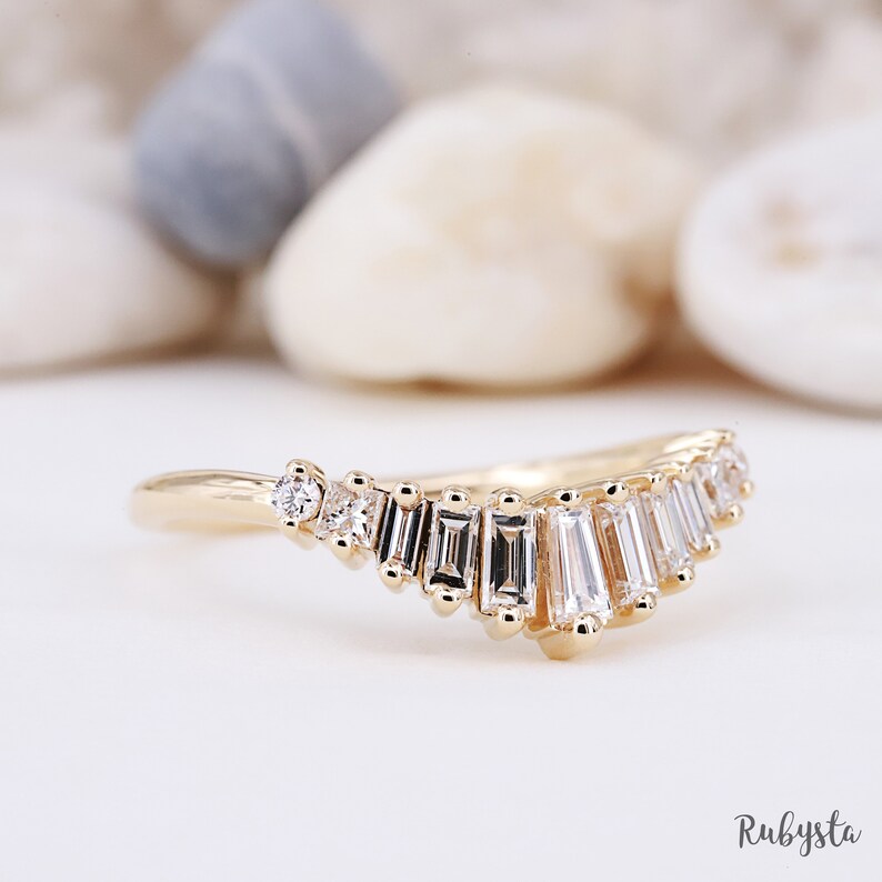 Engagement Ring Baguette Diamond Ring Baguette Ring - Etsy