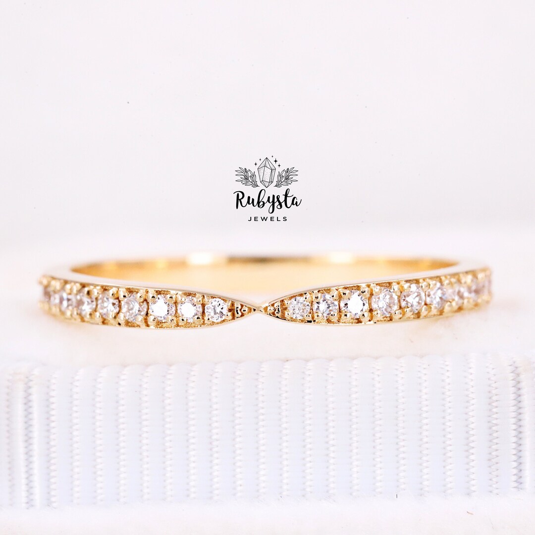 Half Eternity Ring Clear Diamond Ring Cheap Engagement Rings - Etsy