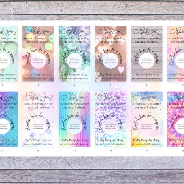 Custom Scratch off Card - Etsy