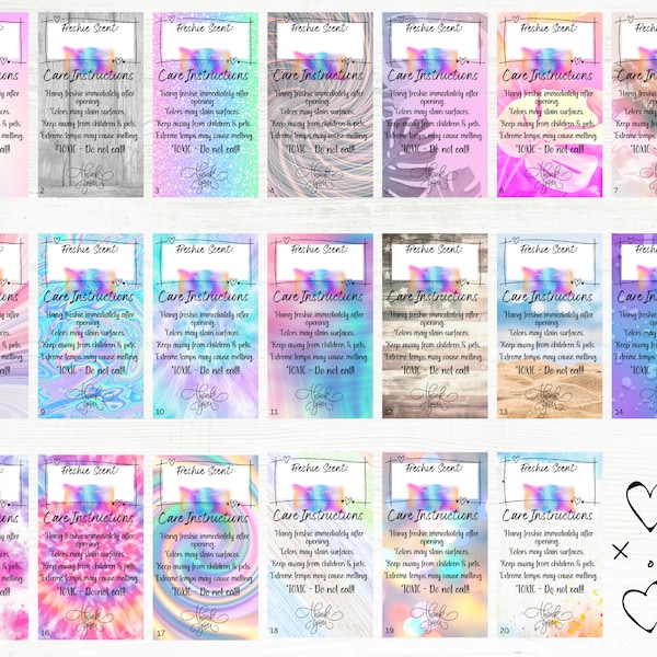 Car Freshie Care Card Svg - Etsy