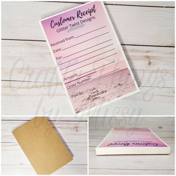 Custom Logo Receipt Book - Etsy