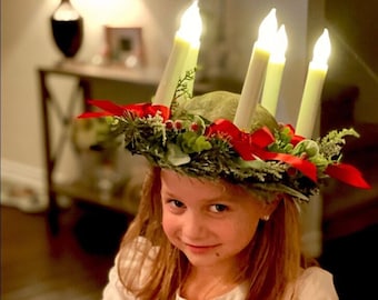 St. Lucia Crown St. Lucia's Day Crown - Etsy