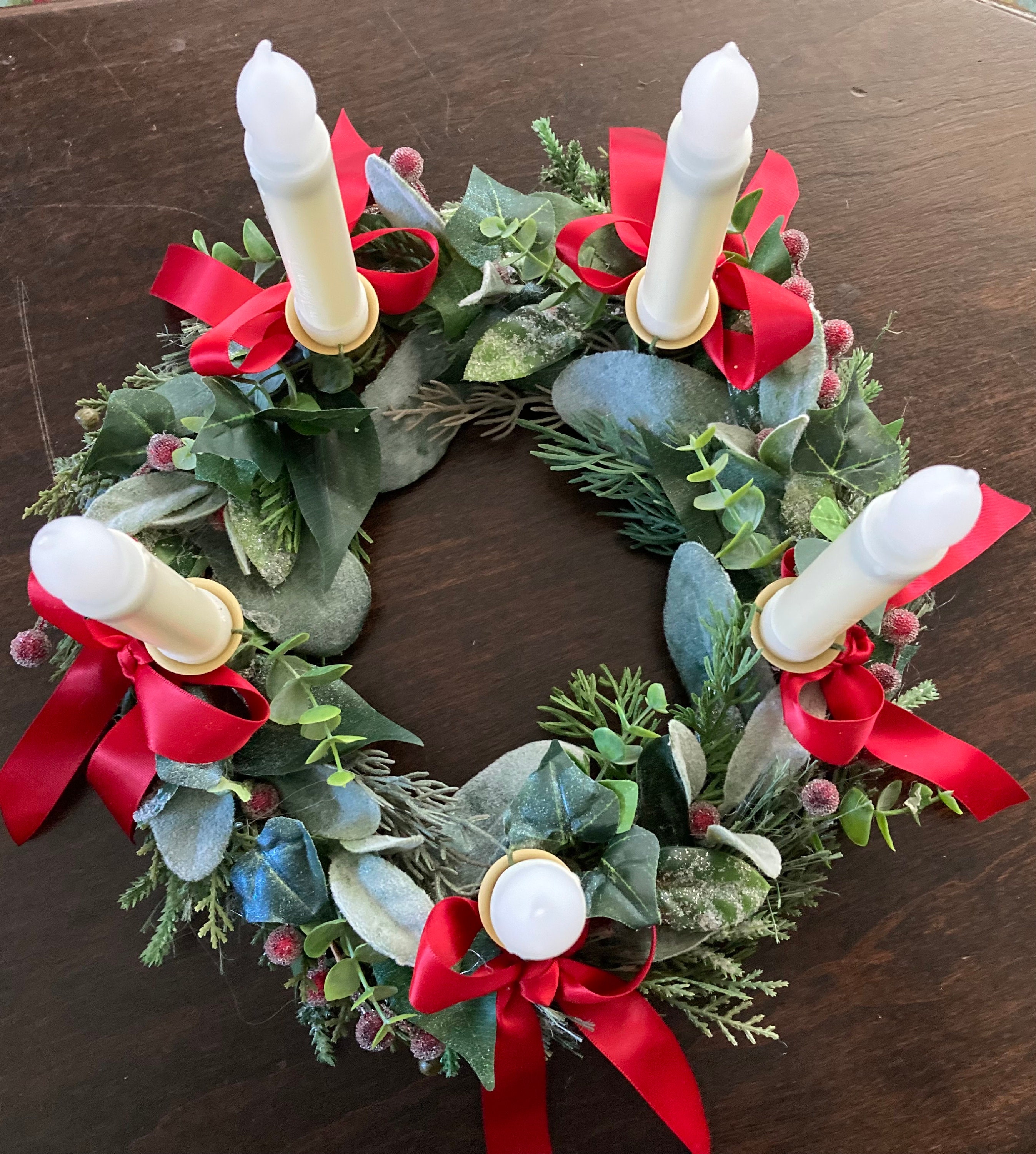 St. Lucy/lucia Christmas Crown Wreath Headpiece With - Etsy