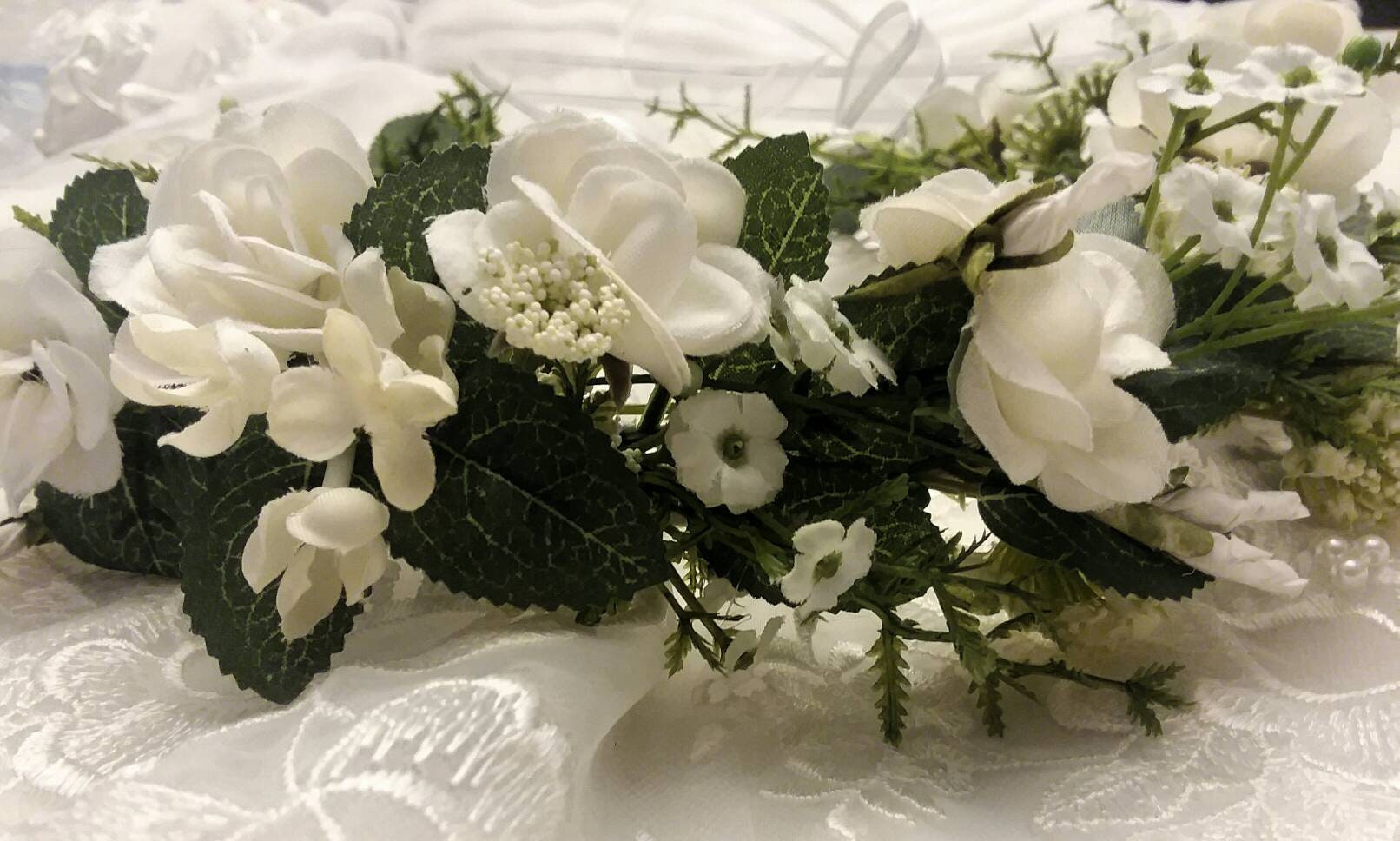 FIRST Holy Communion Floral Crown Wreath Headpiece Flower Girl | Etsy